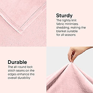 Utopia Bedding Fleece Blanket Throw Size Pink 300GSM Luxury Fuzzy Soft Anti-Static Microfiber Bed Blanket (60x50 Inches)