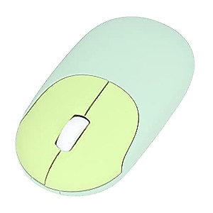 Wireless Keyboard Mouse Combo, Cute Mixed Colors 2.4G 1200 DPI 86 Keys Retro Round Concave Keycaps Tilt Panel Wireless Gaming Keyboard Mouse Combo, for Laptop Desktop MacBook MAC Windows(Green)