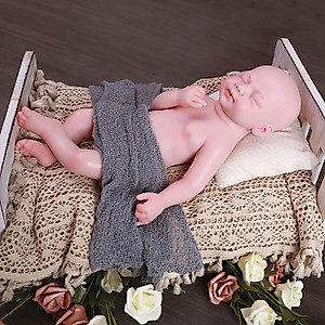 SERENDOLL 18.5 inch Realistic Full Silicone Baby Doll, Lifelike Reborn Baby Dolls, Toy, and Collectible Bald Boy