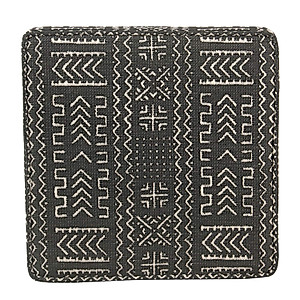 Homepop Home Decor | K7342-F2267 | Classic Square Storage Ottoman with Lift Off Lid | Ottoman with Storage for Living Room & Bedroom, Onyx, Large