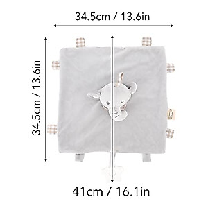 Elephant Security Blanket, Exercise Hand Eye Coordination Repeated Washing Baby Security Blanket for Baby Carriage for Infanette