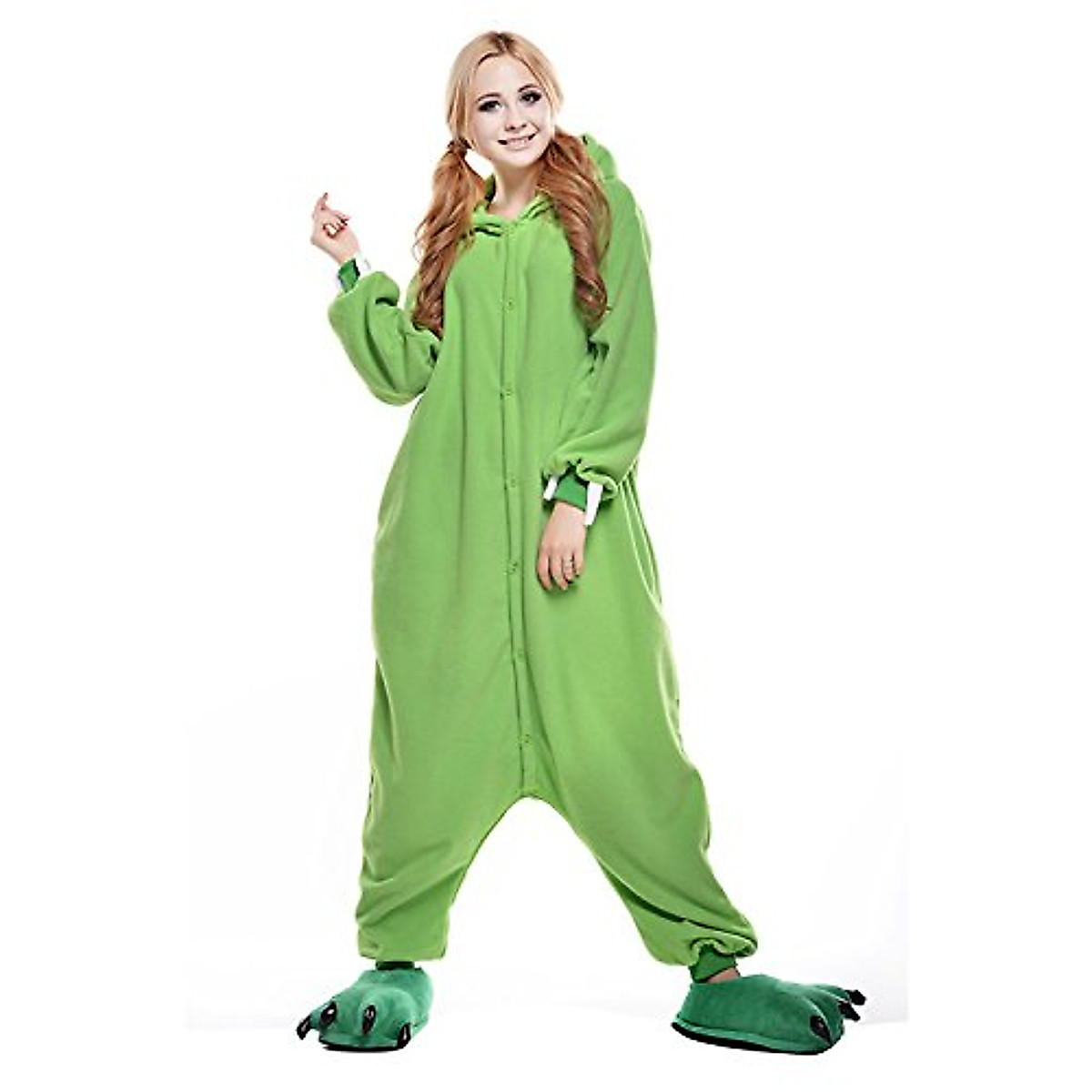 VU ROUL Unisex-adult Costumes Mike Onesie Pajamas Size Medium Green