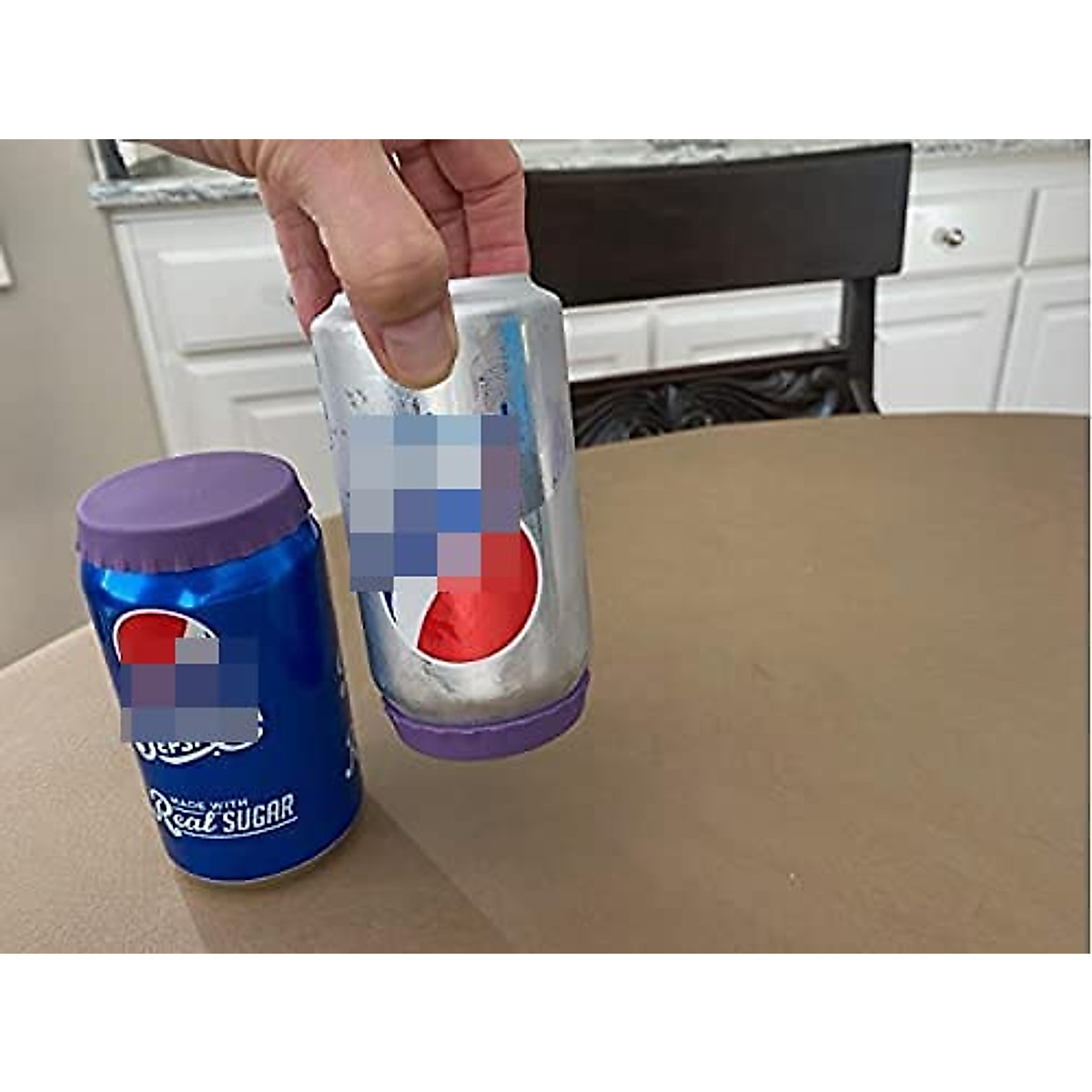 Soda or Beverage Can Lid, Cover or Protector, Fits Standard Soda/Beverage cans (2 Pack, Orange & Blue)