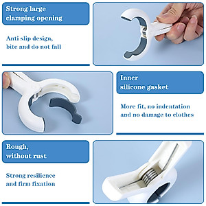 Jeffdad 8Pcs Beach Towel Clips, Large Bath Towel Clips Heavy-Duty Plastic Clothes Pins Quilt Drying Clips, for Clothes, Bed Linen, Bath Towel, Beach Towel to Dry on Clothesline and Hanging Rack