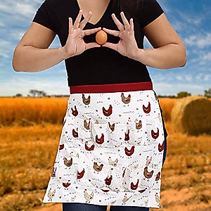 Cackleberry Home Farmhouse Chicken Egg Collecting & Gathering Apron 12 Pockets (Adult Size)