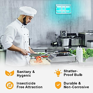 Gardner GT-180 Slimline, Fly Lights for Restaurants, Fly Light Trap, Wall Mounted Adhesive Trap, Perfect for Warehouses, Bakeries, Hospitals, Restaurants, Commercial Kitchen - 2-15 Watts (White)