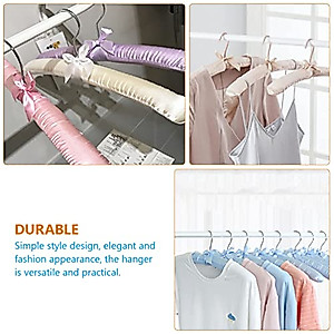BESPORTBLE 4pcs Satin Padded Hangers Satin Hangers with with Metal Hook Anti Slip Sponge Satin Cushioned Hangers for Sweaters Dresses Coats