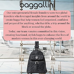 Baggallini Naples Convertible Small Daypack Sling Crossbody, Midnight Blossom