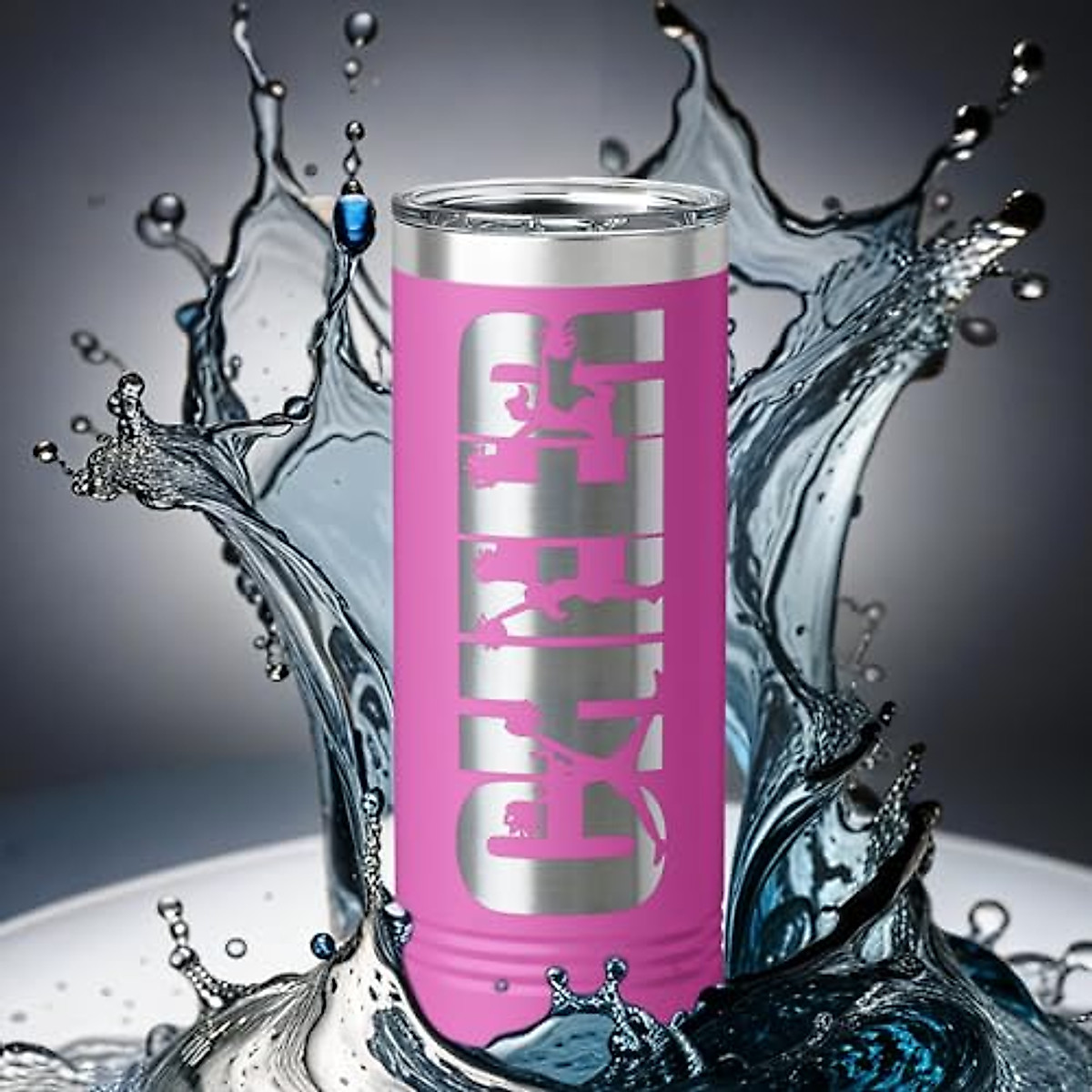 Cuptify Cheer Tumbler with Lid Laser Engraved on Blush 22 oz Skinny Cup for Cheerleader Vacuum Insulated Birthday Gift for Cheerleading, Cheer Squad, Women