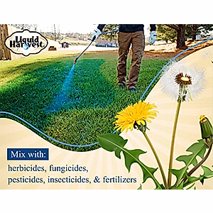 Liquid Harvest Lazer Blue Concentrated Spray Pattern Indicator 8 Ounces Perfect Weed Spray Dye, Herbicide Dye, Fertilizer Marking Dye, Turf Mark and Blue Herbicide Marker