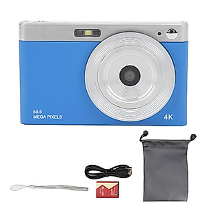 Digital Camera, 4K 50MP Vlogging Camera with 2.88inch IPS Screen, 16X Digital Zoom, Anti Shaking, Built in Fill Light, Compact Point and Shoot Camera for Students Teens Adults