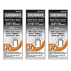 9615A Pneumatic 22 Gauge Upholstery Stapler with Case and 15,000 Staples