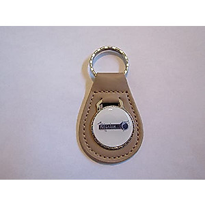 1965 1966 1967 MARLIN VINTAGE LOGO LEATHER KEYCHAIN - BEIGE