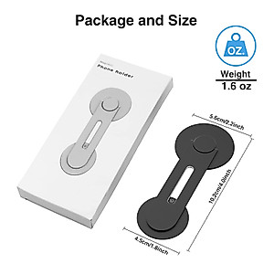 Aerbeis Continuity Magnetic Laptop Phone Holder - 180° Adjustable Continuity Camera Mount Adapter Compatible with MagSafe, MacBook Mount Computer Monitor Expansion Bracket for Smartphone