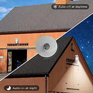 250W Equivalent Barn Light with 29W LED bulb Outdoor Dusk to Dawn Area and Flood Light with Photocell UL Listed LED Security Light for barn Garage Yard Warehouse 4000K 3300LM 120Vac Gray 1Pack