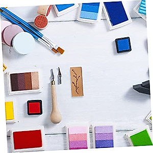 COHEALI 8pcs Wooden Seal Planner Stamp Set Making Stamp Wooden Rubber Paint Brishes Letter Stamps Woodsy Decor Scrapbook Stamp Wood Mounted Rubber Stamp DIY Wood Stamp Plant Journal Wooden