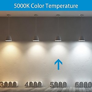 DAILY HIOO GU24 LED Light Bulb, Ultra Mini Squat GU24 Puck Lights, 10W(75W Equivalent), Dimmable, 1100LM, 5000K, ETL Listed, Low Profile Mls13gus Replace. (1, 5000K)