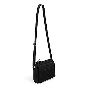 Vera Bradley Women's Peformance Twill Medium Hipster Crossbody Purse, Black, One Size