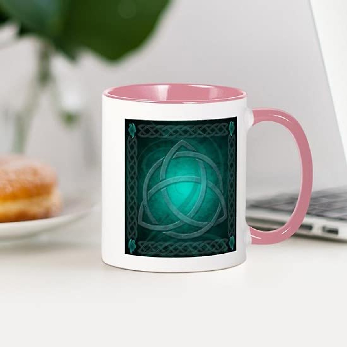 CafePress Teal Celtic Dragon Mug Ceramic Coffee Mug, Tea Cup 11 oz
