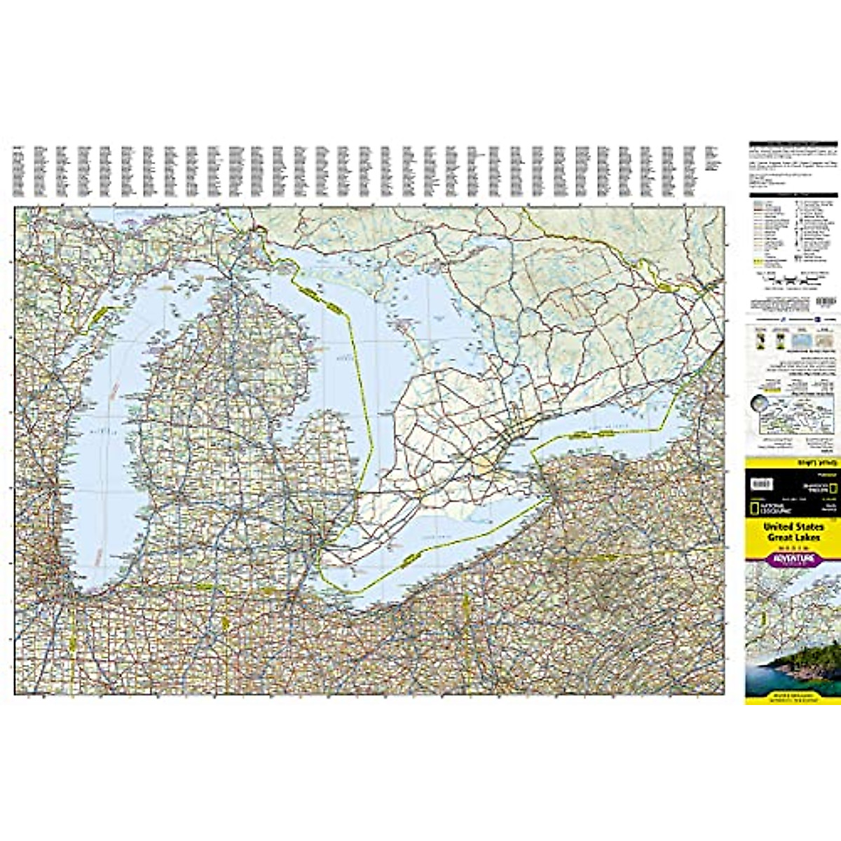 United States, Great Lakes Map (National Geographic Adventure Map, 3124)