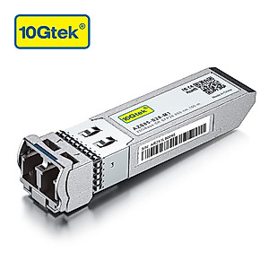 10Gtek 25G SFP28 SFP+ SR Transceiver, 25GBase-SR Duplex LC MMF Optical Module for Intel E25GSFP28SR, 850nm, DDM, up to 100m
