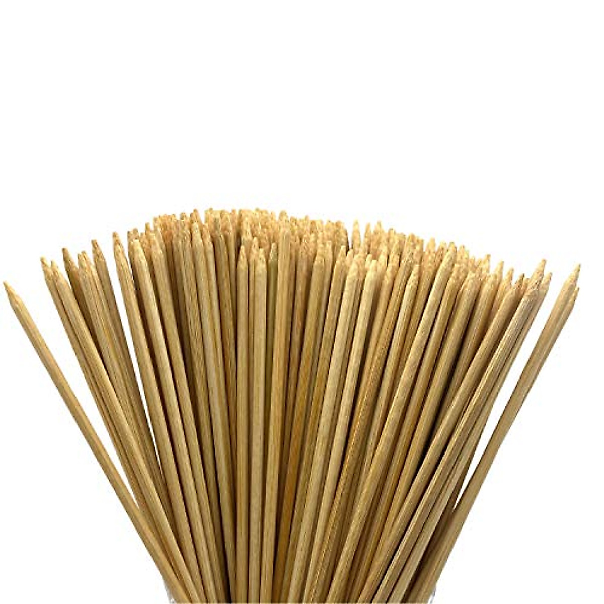 Natural Bamboo Skewers - (200 Pack) 5.5 Inch Wooden Skewers, Kebab Sticks, Skewers for Fruit Kebabs - Double Sided Short Skewers Great For Cocktail Food
