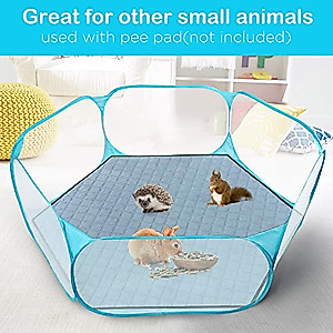 PrimePets Small Animal Cage Tent, Hamster Pet Playpen, Guinea Pig Cage Yard, Waterproof Foldable Outdoor/Indoor Pop Open Exercise Fence, Yard Fence for Baby Chicken Hedgehogs
