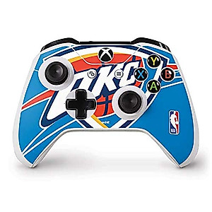 Skinit Decal Gaming Skin Compatible with Xbox One S Controller - Officially Licensed NBA Oklahoma City Thunder Large Logo Design