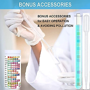 16 in 1 Water Testing Kits for Drinking Swimming Water, Well Water Test Kit for Home Tap Water Quality, Strips Testing Lead Fluoride pH Iron Chlorine Hardness and More (50)