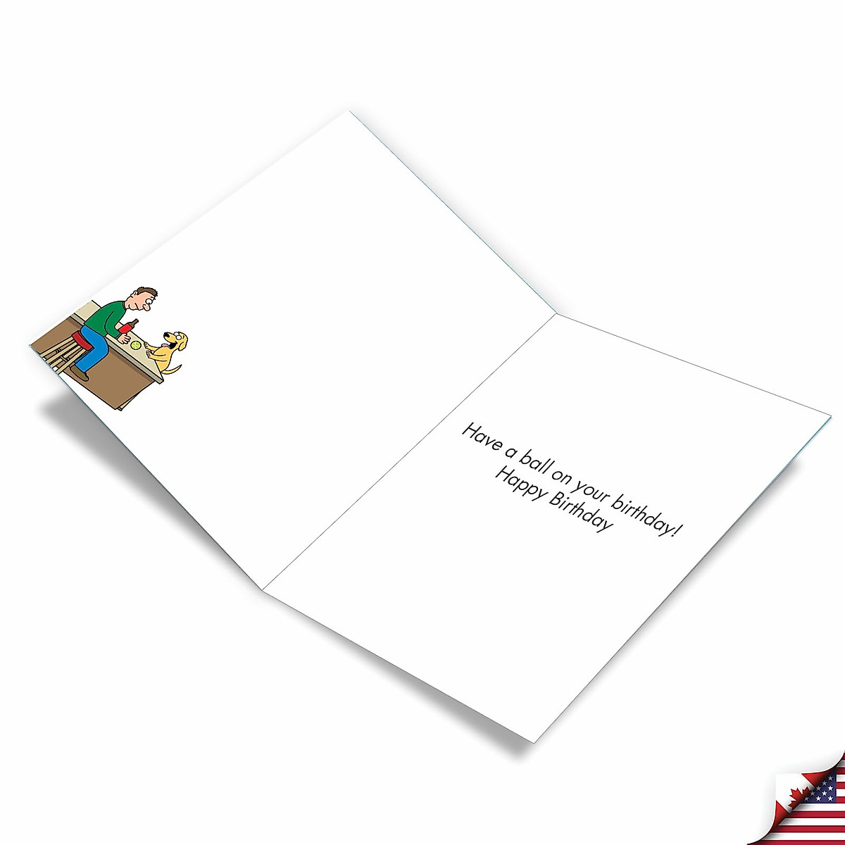 NobleWorks - Big Funny Birthday Greeting Card 8.5 x 11 Inch with Envelope (1 Pack) Large Jumbo Bday Puppy Dog Customer J3672BDG