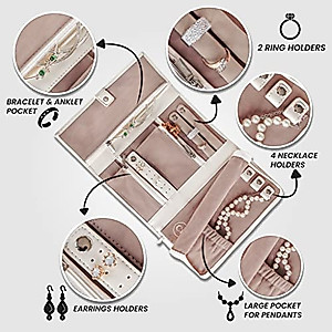 CASE ELEGANCE Vegan Leather Travel Jewelry Case - Jewelry Organizer [Petite]