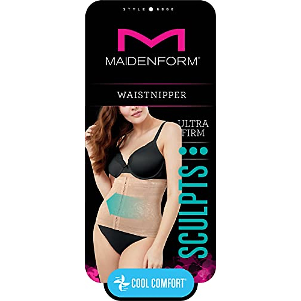 Maidenform womens Nipper Ultra Firm Control Trainer waist shapewear, Black, Large US