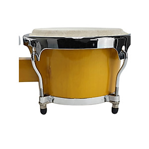 Zenison - BONGO DRUMS 8+9" SET, NATURAL WOOD Dual Bongos WORLD LATIN Percussion