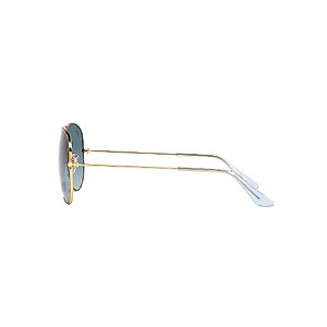 Ray-Ban RB3025 Classic Aviator Sunglasses, Gold/Blue Gradient Grey, 58 mm