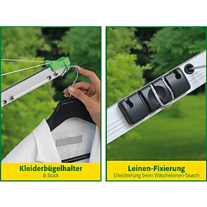 Exaco Novaplus 500 Rotary Clothesline, Silver/Blue