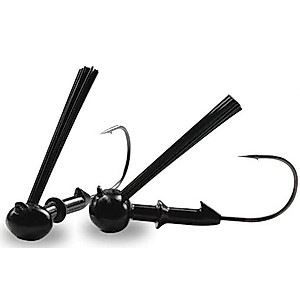 Reaction Tackle Tungsten Football Jig for Bass Fishing - 1/4 oz Black