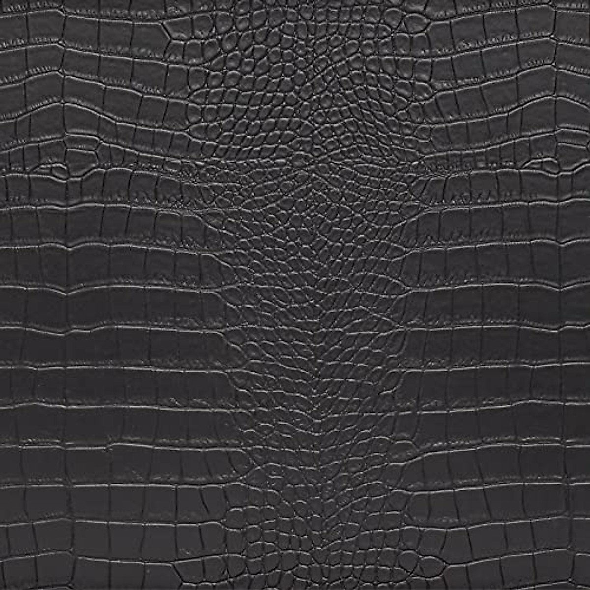 MACVAD Set of 2 Modern Elegant Large Wood Serving Tray, Black Crocodile Leather with Gold Polished Metal Handles, Rectangle Decorative Tray for Ottoman Coffee Table Living Room