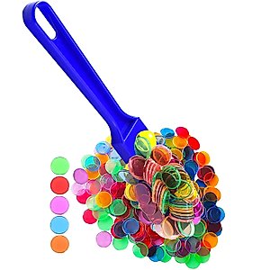 Dacefloy Magnetic Bingo Wand with Metal Ringed Chips for Counting School/Game Chips Plastic Markers Education STEM Tool for Students