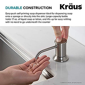 KRAUS Kitchen Soap and Lotion Dispenser in Spot Free Stainless Steel, KSD-80SFS