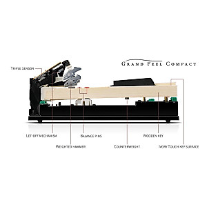 Kawai CA49 88-Key Grand Feel Compact Digital Piano with Bench, Premium Satin White
