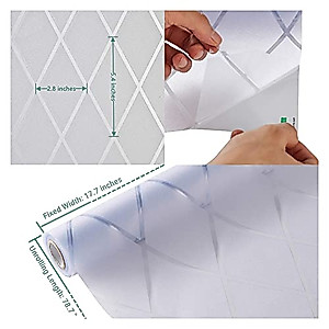 XENITE Window Privacy Film Lattice Frosted Window Film Window Privacy Film Static Cling Window Opaque Glass Sticker Non Adhesive one Way Window Film Window (Color : 75x100 Cm)