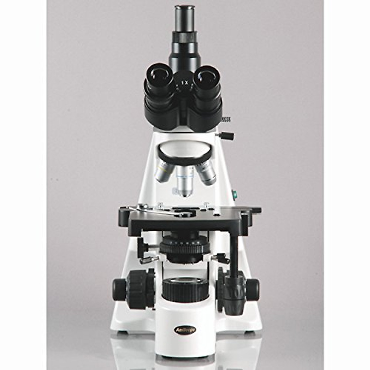 AmScope T690B-PL Trinocular Compound Microscope, 40X-2000X Magnification, WH10x and WH20x Super-Widefield Eyepieces, Infinity Plan Achromatic Objectives, Brightfield, Kohler Condenser, Double-Layer Mechanical Stage