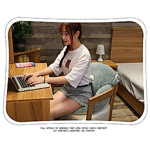 Fxaelian Seat Cushion Chair Pads Waist Pillow Back Cushion Décor Cute Cartoon Plush Thickened for Chair Car Home Office Patio Elephant