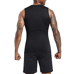 Holure Men's 5 Pack Compression Tank Tops Athletic Muscle Tee Fitness Bodybuilding Sleeveless T-Shirt Black/Black/Black/Black/Black 03-S