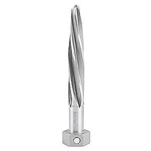 Accusize Industrial Tools 13/16 inch Bridge Reamer, Magnetic Hex Shank, Hss Spiral Flutes Aligning Reamers, Car Reamers, 1523-8035