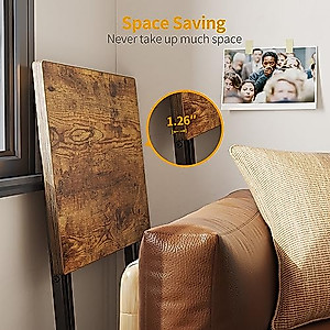 CubiCubi Folding Desk, 23.62 inch Small Computer Desk, Writing Desk, Space Saving Foldable Table for Small Spaces, Rustic Brown