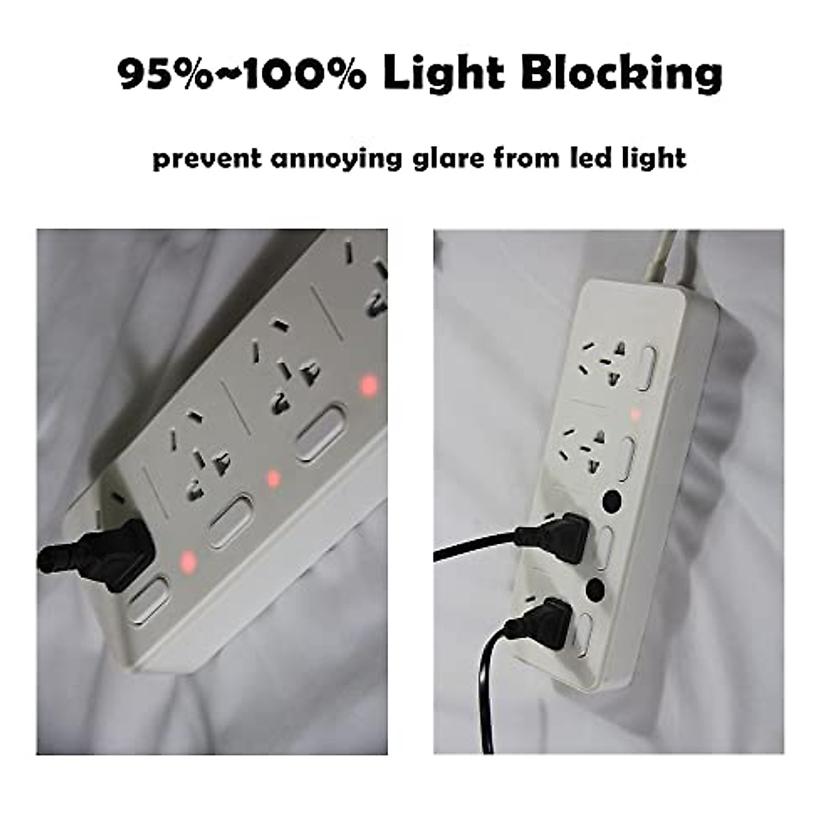 GreCreft LED Light Blocking Stickers, Light Dimming LED Filters, (3 Sheets) Light Covers for Electronics, Light Stickers Blackout, Dimming 80% ~ 100% of LED Lights