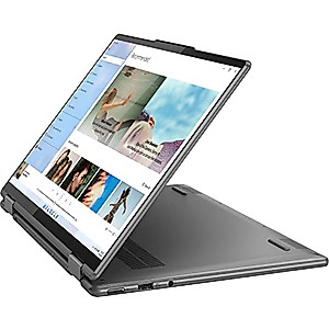 Lenovo ENOVO Yoga 7i 2-in-1 Laptop 14'' 2.2K Touchscreen12th Core i7-1255U Iris Xe Graphics 16GB RAM 1TB SSD WI-FI 6E Thunderbolt 4 Backlit KB w/ FP Windows 11 RATZK 32GB USB, Storm Grey, (82QG)