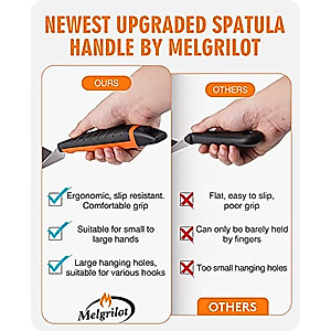Advanced Griddle Accessories Kit for Blackstone, Melgrilot Flat Top Grill Accessories Set 9 Pcs with Reinforced Burger Spatula, Griddle Spatulas, Scraper, Professional Griddle Set for BBQ, Teppanyaki