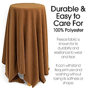 Pico Textiles 1 Yard - Dark Camel Solid Fleece Fabric - Solid Color Fleece Fabric - Sold by The Yard - Variety of Colors - Ideal for Sewing Projects, Scarves, No Sew Fleece Throws and Tie Blankets.